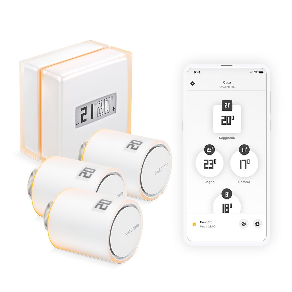 Netatmo Thermostaat + 3x Radiatorkranen thermostaat - Nu € 369 - Slimster