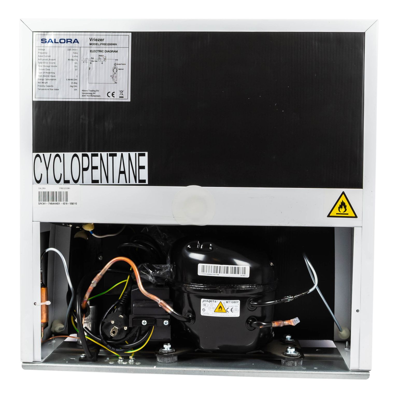 Salora FRB3200WH vriezer - Nu € 149 - Slimster